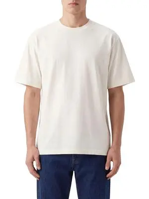 THE ROW Crewneck Cotton T-shirt With Dropped Shoulders - White