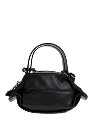 Kenzo Kumo Mini Lambskin Leather Handbag With Double Handle - Black