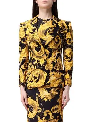 Versace Baroque Print Polyester Blazer - Black