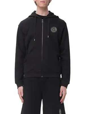 Versace Full Zip Hooded Sweatshirt - Black