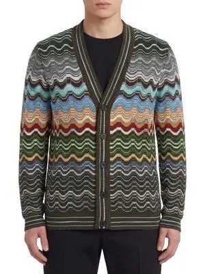 Missoni Zig Zag Cotton Blend Cardigan - Multicolor