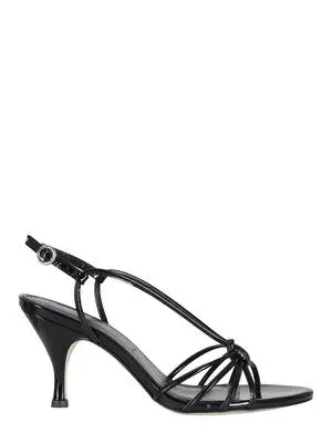AeydĒ Solange Slingback Sandals In Patent Leather - Black