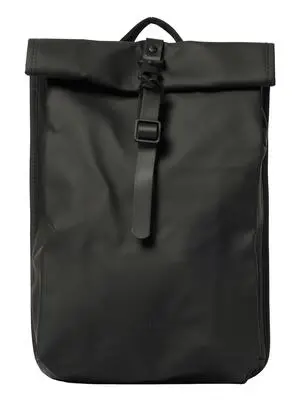 Rains Waterproof Rolltop Rucksack In Polyester - Black
