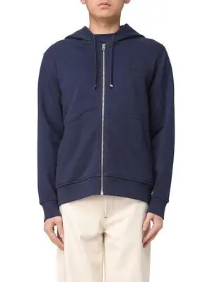 Etro Zip-up Hoodie With Embroidered Logo - Blue