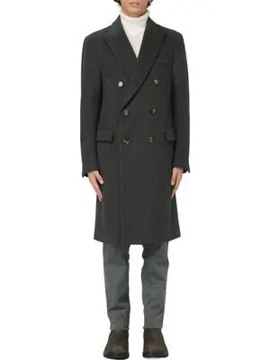 LARDINI Double Breasted Coat - Grey