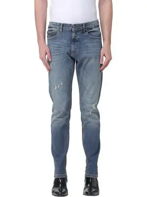 Versace Cotton Denim Slim Fit Jeans - Blue