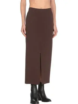 Pinko Midi Skirt With Slit - Brown