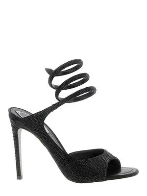 Rene Caovilla Embellished Stiletto Heeled Sandals - Black