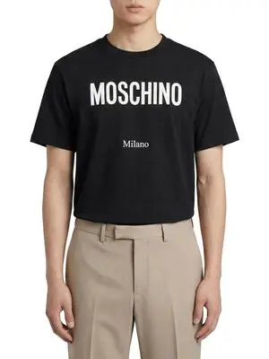 Moschino Cotton T-shirt With Logo - Black
