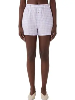 Moschino Cotton Vichy Pattern Shorts - Multicolor