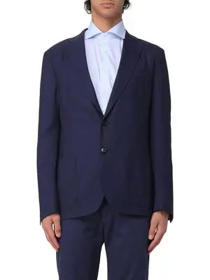 Corneliani Single-breasted Wool Blazer With Classic Lapels And Patch Pockets - Mud