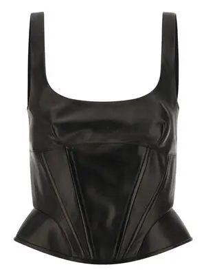 Ermanno Scervino Zip-up Corset Top - Black