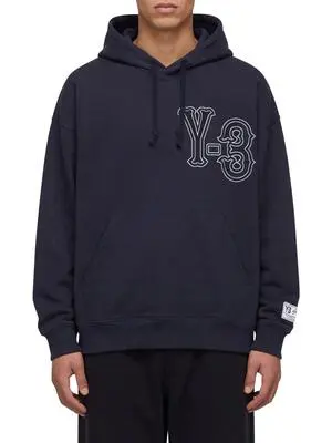 Y3 Cotton Hoodie With Logo - Black