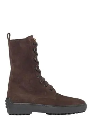 TOD'S Suede Lace-up Boots - Dark