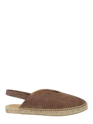 CastaÑer Suede Slingback Espadrilles With Low Heel - Brown