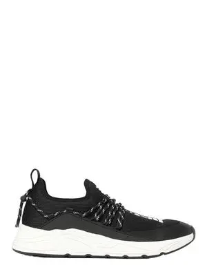Just Cavalli Mesh And Rubber Low Top Sneakers - Black