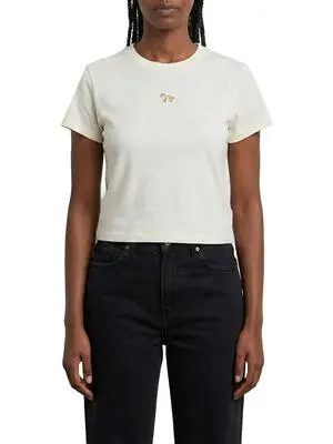 Maison Kitsuné Logo Cotton T-shirt - Beige