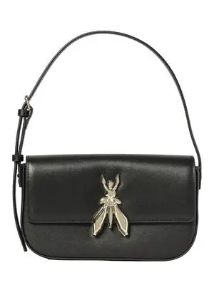 Patrizia Pepe Patrizia Pepe Monogram Leather Shoulder Bag Black