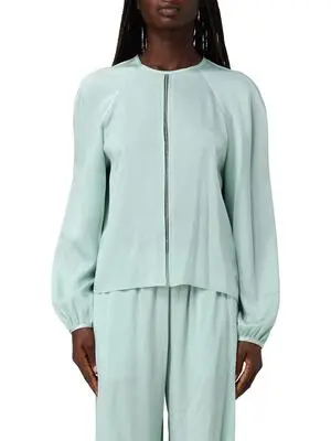 Fabiana Filippi Long Sleeve Zip Up Top - Mint