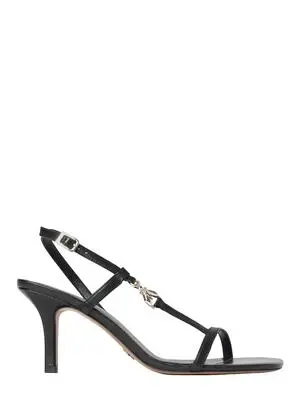 Patrizia Pepe Leather Slingback Stiletto Sandals - Black