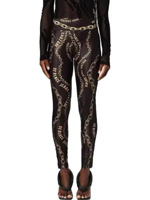 Versace Printed Trousers - Black
