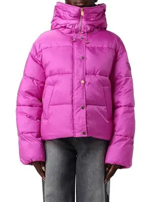 Pinko Puffer Jacket With High Neck - Fuchsia