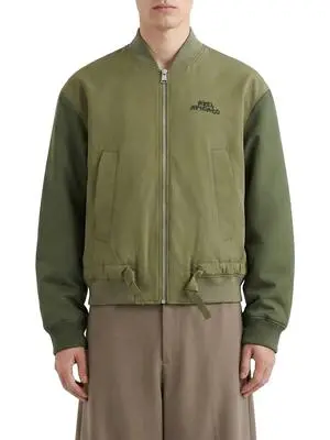 Axel Arigato Logo Embroidered Bomber Jacket - Green