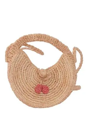 Bonpoint Crochet Raffia Hobo Bag - Beige