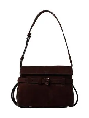 Moschino Suede Shoulder Bag - Brown