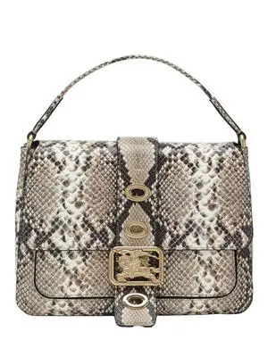 Burberry Rider Bag In Python Print Leather - Red