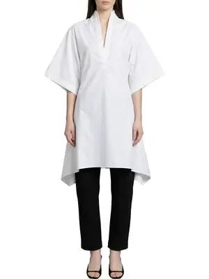 Jacquemus La Tunique Moisson Cotton Poplin Dress - White