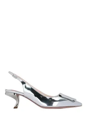 ROGER VIVIER Virgule Slingback Pumps - Silver