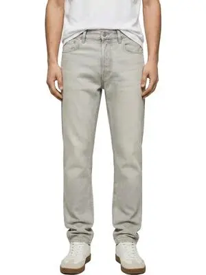 HAIKURE Cotton Denim Straight Leg Jeans - Grey