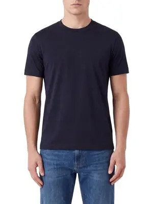 Giorgio Armani Stretch Viscose Jersey Crewneck T-shirt - Navy