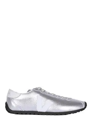 VEJA Cateyes Sustainable Leather Sneakers - Silver