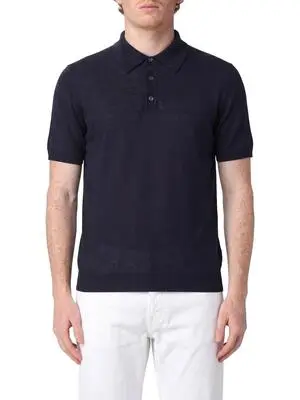 ROBERTO COLLINA Knit Polo Shirt - Navy