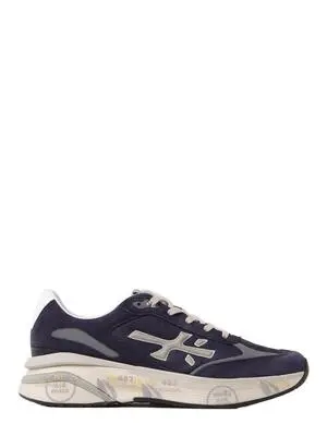 Premiata Moerund Suede And Nylon Low Top Sneakers - Blue