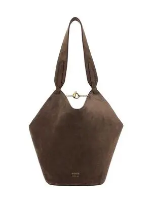 Khaite Lotus Suede Bag - Cedar
