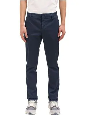 DONDUP Stretch Cotton Chino Trousers - Blue