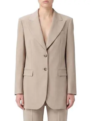 PT TORINO Single-breasted Wool Blazer With Peak Lapels - Beige