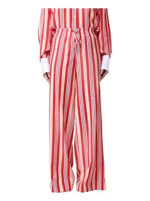 Ermanno Scervino Striped Wide-leg Trousers - Red