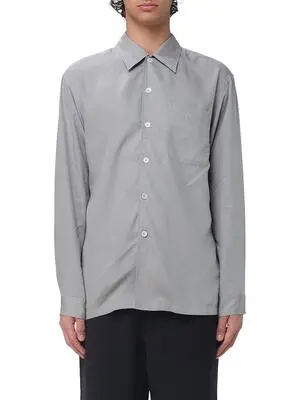 Our Legacy Tencel Shirt With A French Collar And A Chest Patch Pocket - Grey