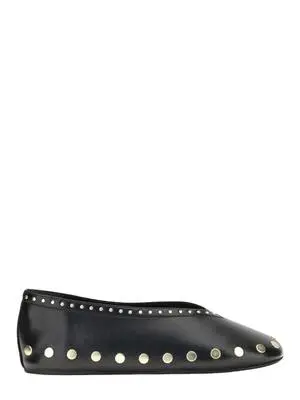 GANNI Studded Ballerina Flats - Black