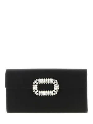 ROGER VIVIER Embellished Clutch - Black