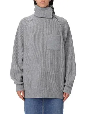 Sportmax Ribbed Zip-up Jumper - Grey