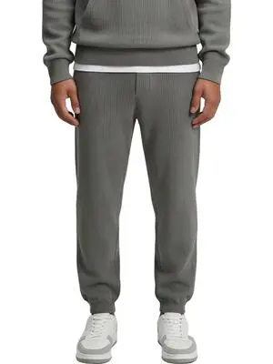 BOSS Slim Fit Jersey Jogging Trousers With Drawstring Waist - Grey