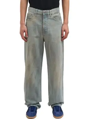 HAIKURE Denim Wide-leg Jeans - Gnawed Blue