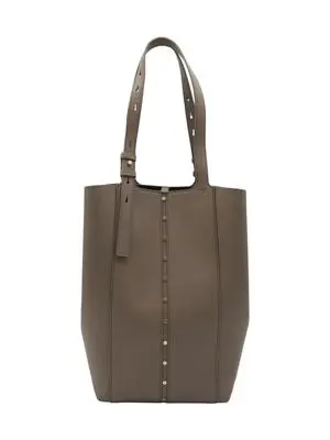 GOLDEN GOOSE Studded Leather Shoulder Bag - Beige