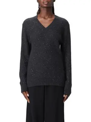 Fabiana Filippi Sequined V-neck Jumper - Grey