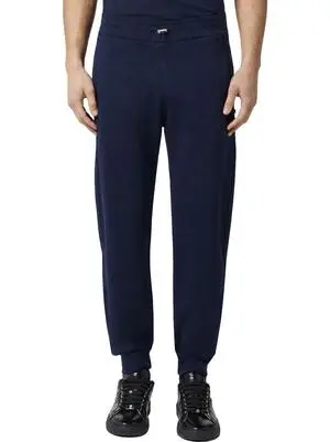 BILLIONAIRE Cotton Jogging Pants With Elasticated Cuffs And Drawstring - Blue
